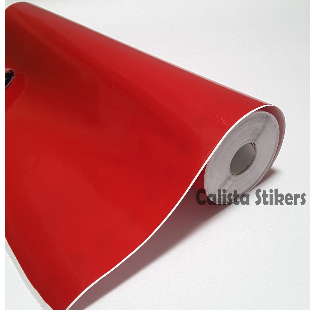 Jual Stiker/ Sticker / Skotlet / Skotlite warna merah ( red) Transparan ...