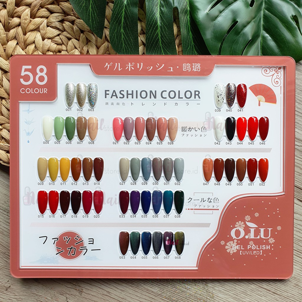 Jual OLU DISPLAY COLOR CHART & OLU TOP COAT & BASE COAT -- OLU Nail ...