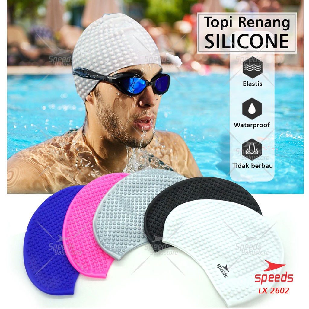 Jual SPEEDS Topi Renang Dewasa Anak SPEEDS / Silicone Swim Cap ...