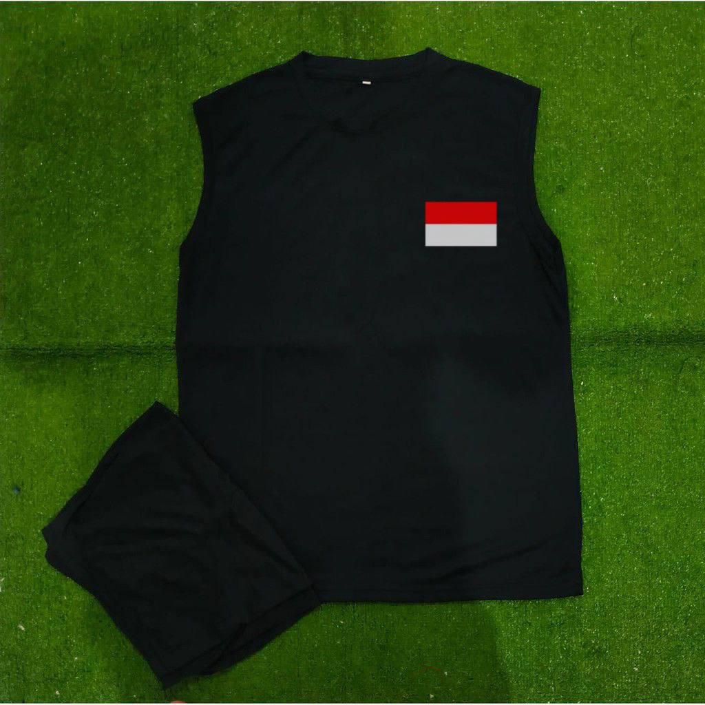 Jual SINGLET SPORT BENDERA INDONESIA RUNNING GYM BADMINTON TRAINING ...