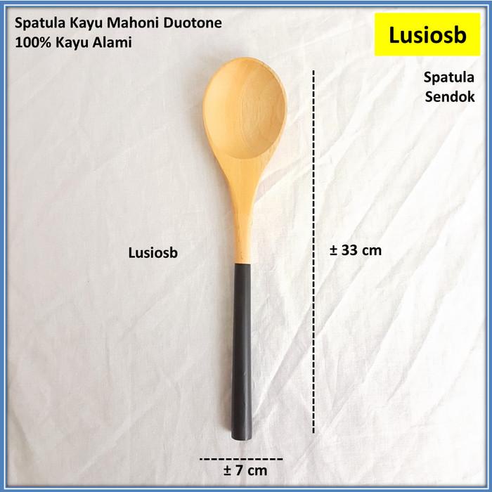 Jual Spatula Kayu Mahoni Duotone / Sutil Kayu / Wooden Spatula | Shopee ...