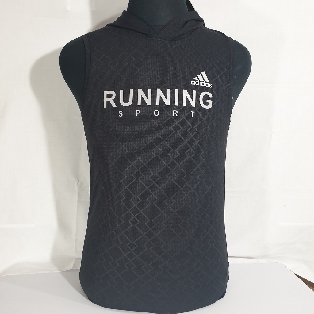 Jual Adidas Premium Dry Fit Running Sport Black No Sleeve | Shopee ...
