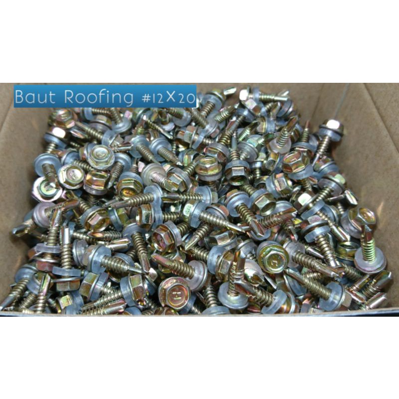 Jual baut roofing baut drilling baut reng baja ringan #12×20mm | Shopee ...