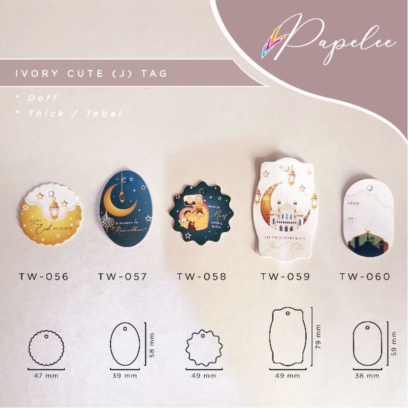Jual Ivory Lebaran Tag tebal / Tag Lebaran / Gift Tag / Tag Hampers ...