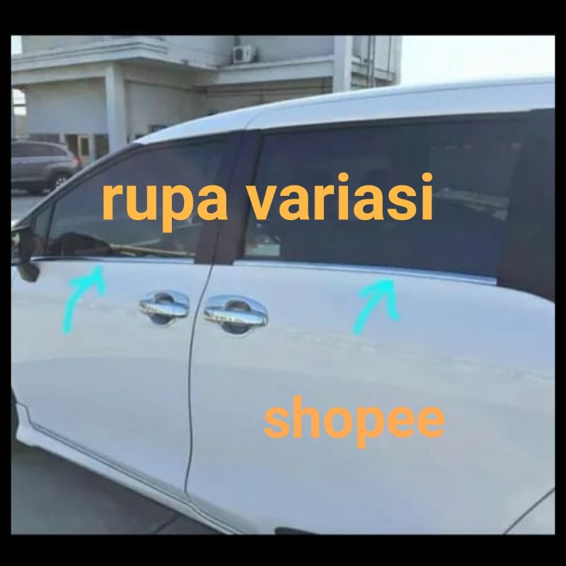 Jual lis kaca samping pelipit pintu mobil toyota sienta chrome tempel ...