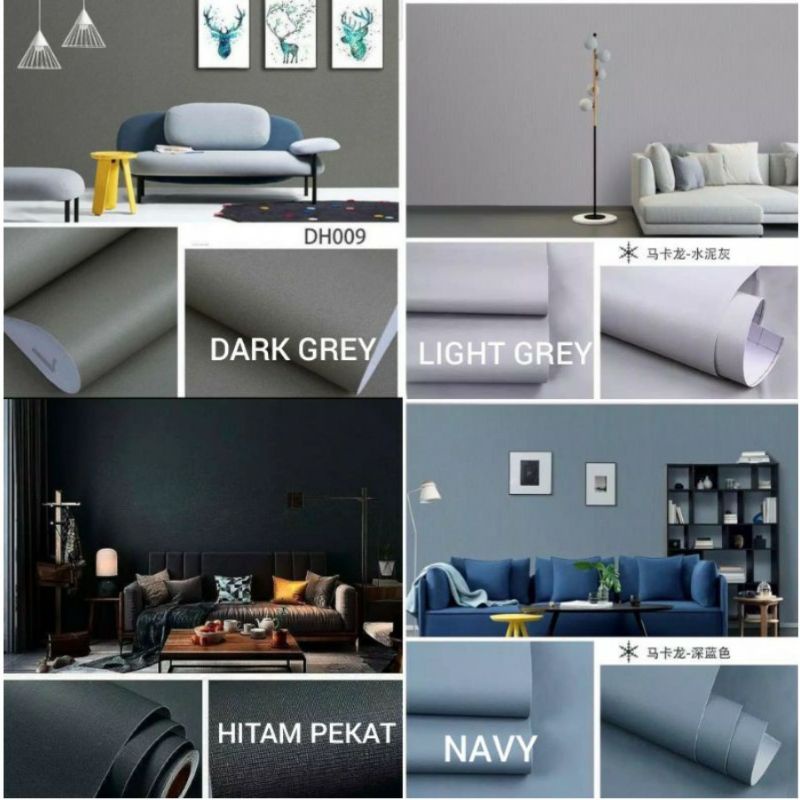 Jual (COD) Bhumi Furnitur Wallpaper Stiker Dinding Bahan PVC Anti Air ...