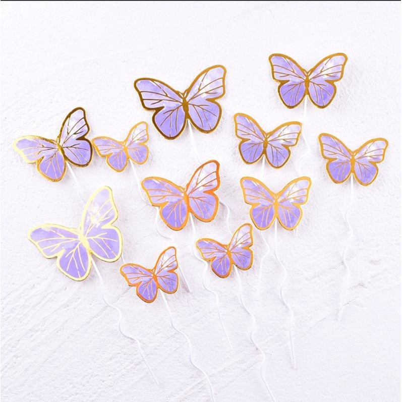 Jual topper kupu kupu /topper kue/ hiasan kue/ topper tusuk | Shopee ...