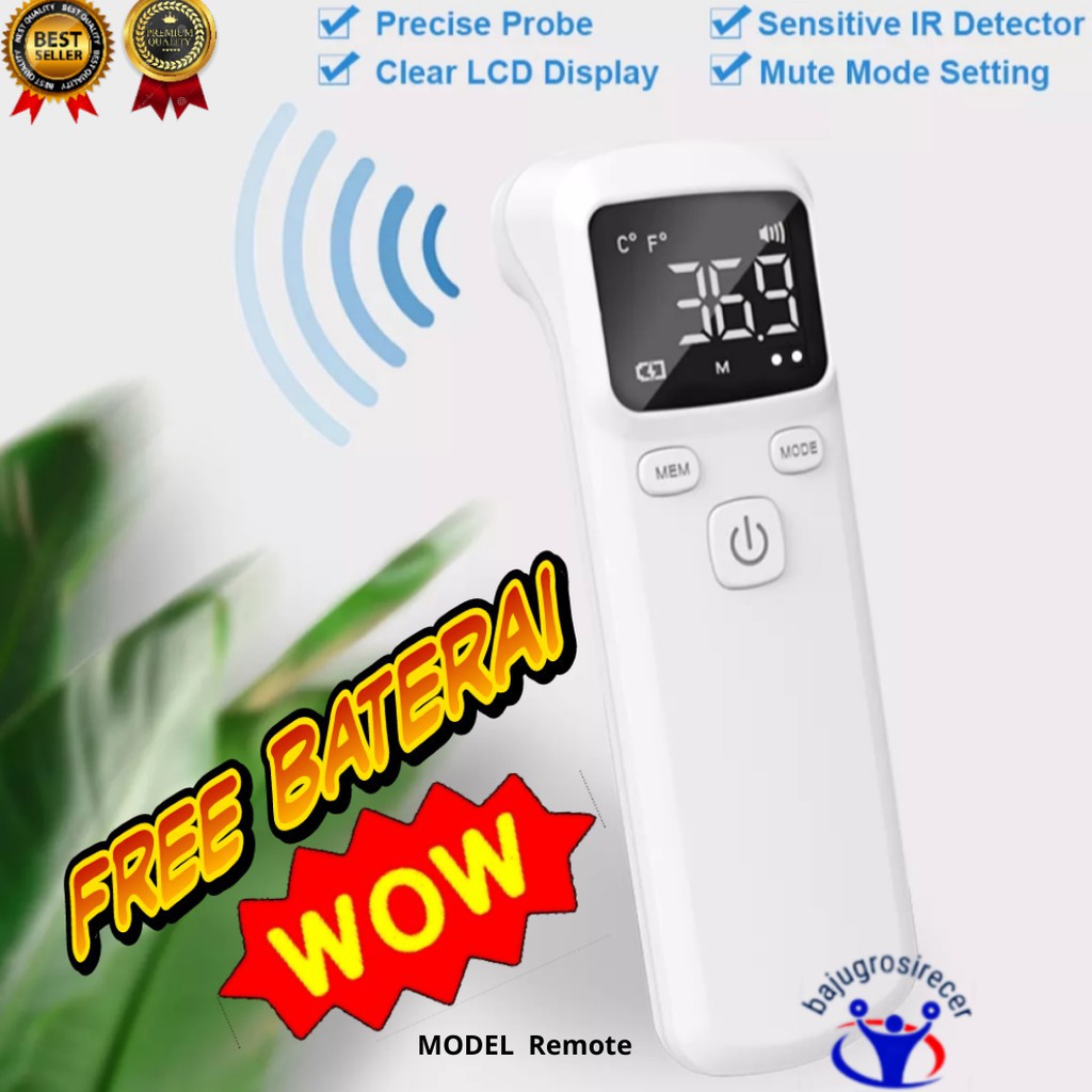Jual termogun infrared suhu badan termometer tembak digital infrared ...