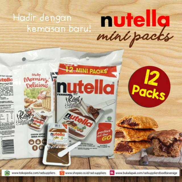 Jual NUTELLA Mini Pack 15gramX12cup, New Product, SUPER SPESIAL PRICE ...