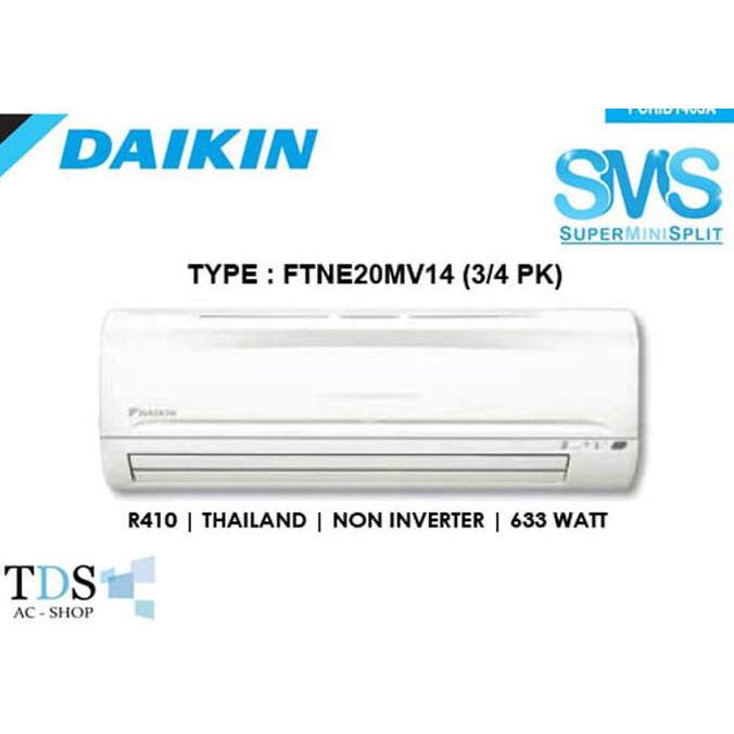 Jual AC DAIKIN FTNE20MV14 Kapasitas:3/4 PK SMS Thailand - R410a ...