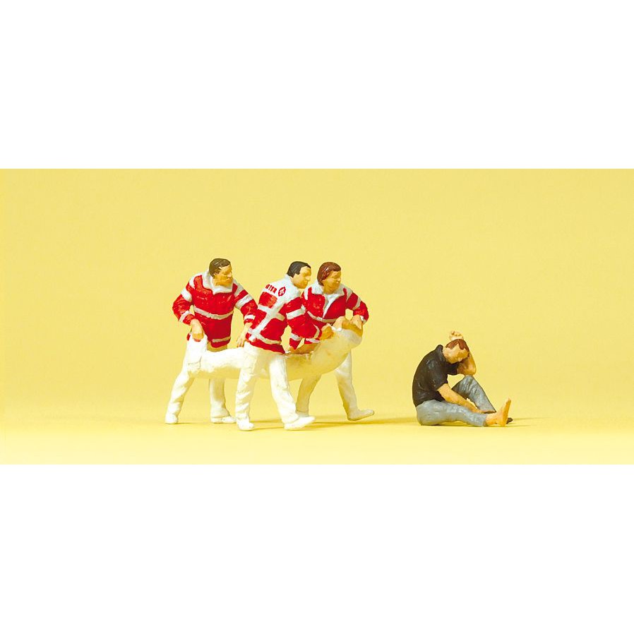 Jual Preiser 10567 - Paramedics w Rescue Sheet. Injured Persons - Scale ...