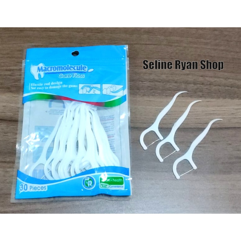 Jual 1 PACK 30 PCS Dental Floss / Tusuk Gigi Benang Pembersih Sela Gigi ...