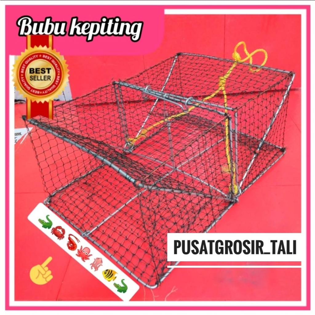 Jual BUBU JEBAKAN KEPITING (KAWAT TEBAL) / PERANGKAP KEPITING 2 PINTU ...