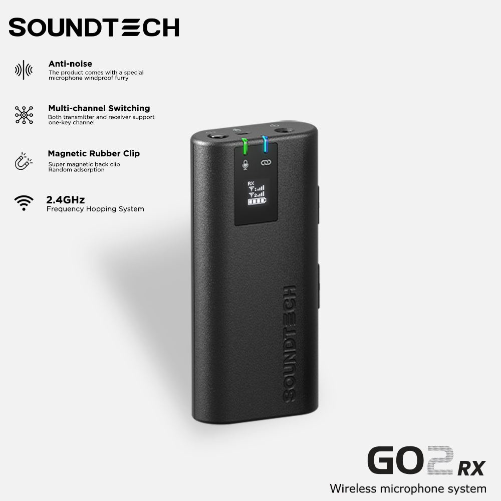 Jual SOUNDTECH GO2 Wireless Microphone System 2.4Ghz with Anti Noise ...
