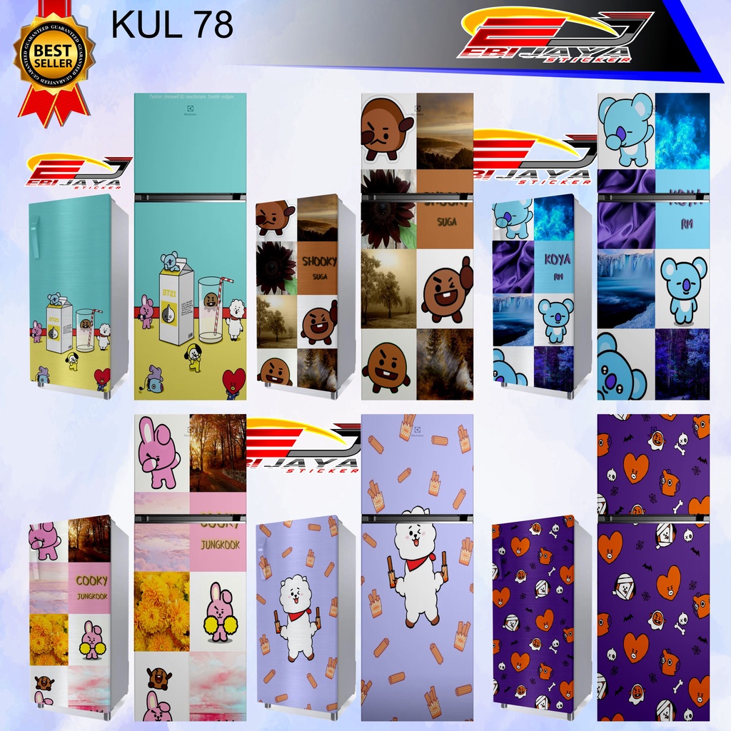Jual STIKER MAGICOM DAN KULKAS KEKINIAN / STIKER KULKAS 1 PINTU DAN 2 ...