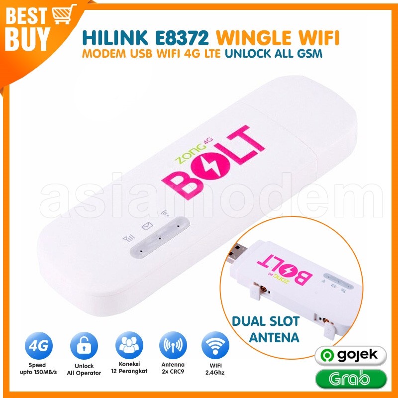 Jual Modem WIFI Hilink E8372 LTE Wingle Unlock All Operator | Shopee ...