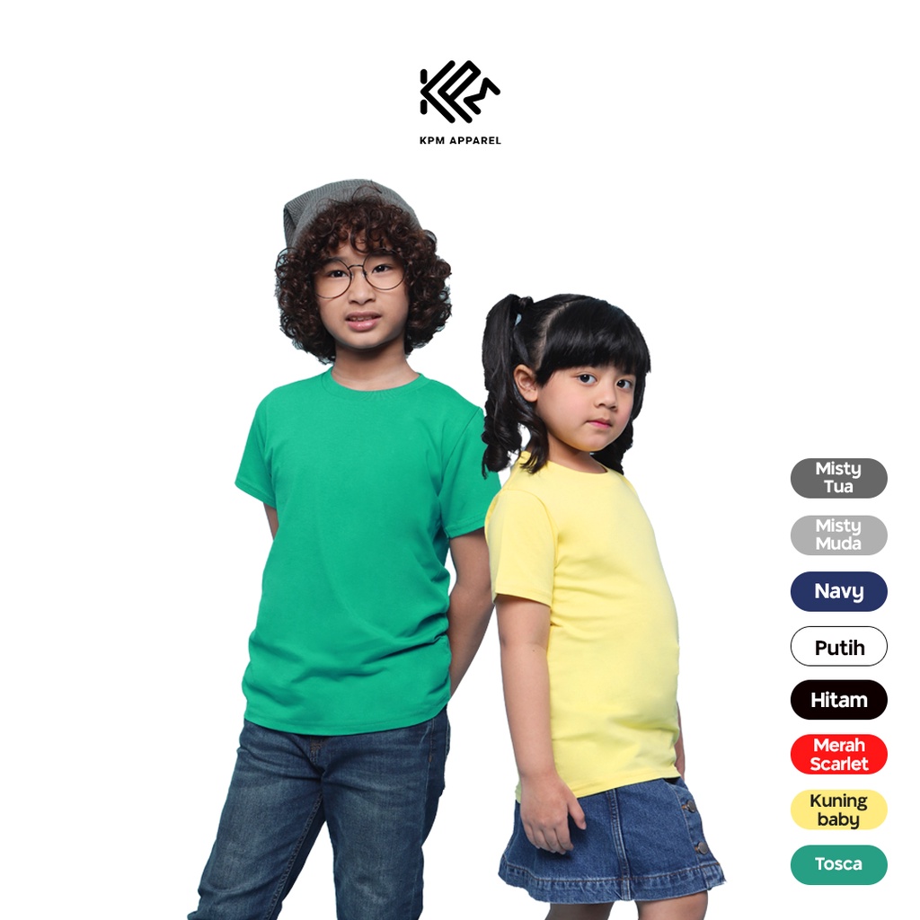 Jual Kaos Polos KPM Apparel Soft Premium Size Kids atau Anak Cotton 30s ...