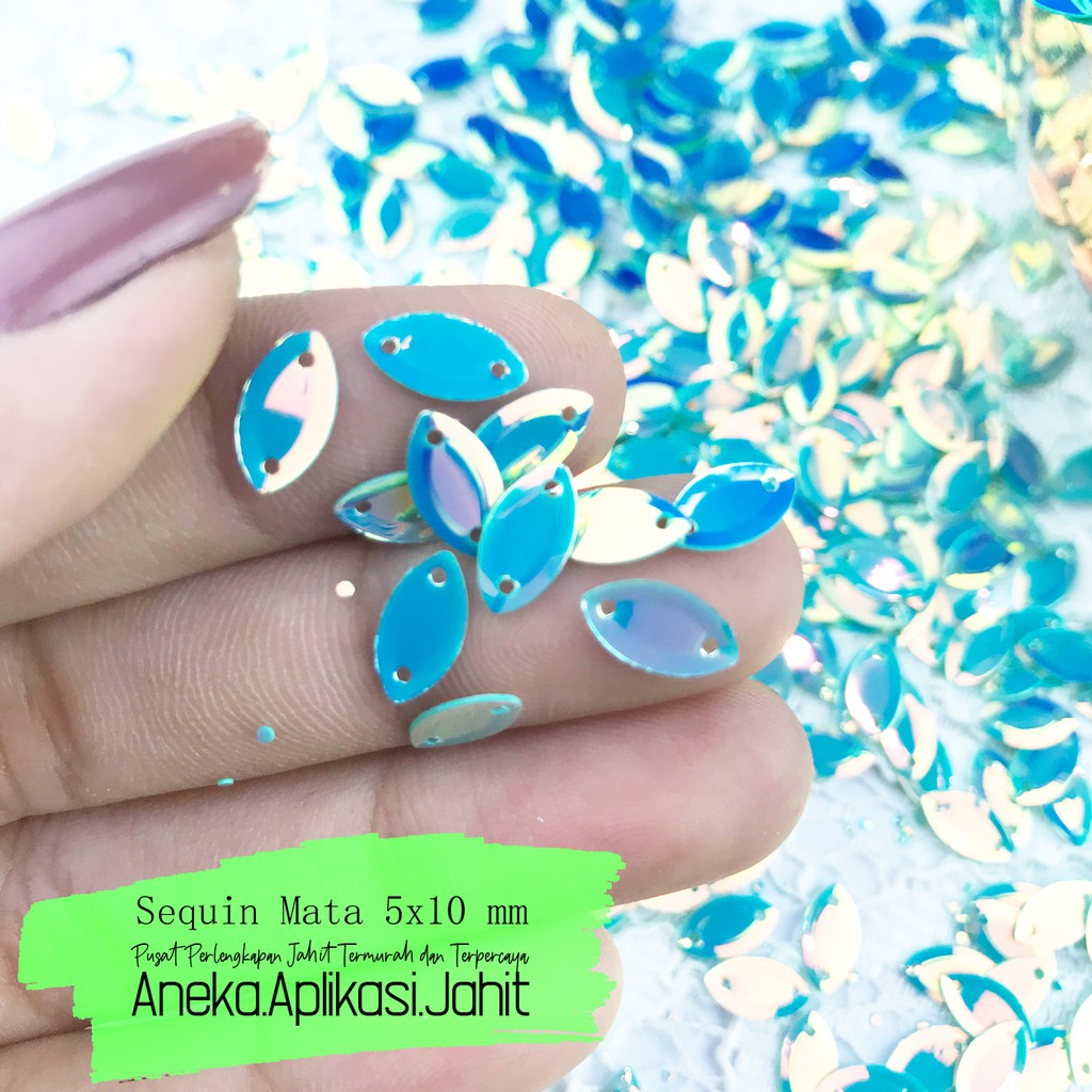 Jual SEQUIN PAYET PIRING MATA 5X10 MM (5 GR) | Shopee Indonesia