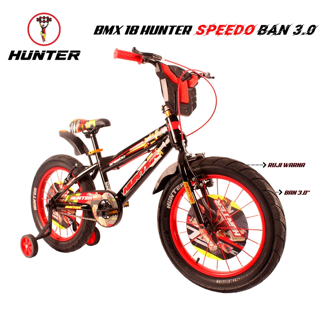 Jual SEPEDA ANAK COWOK BMX 18" HUNTER NEW SPEEDO | Shopee Indonesia
