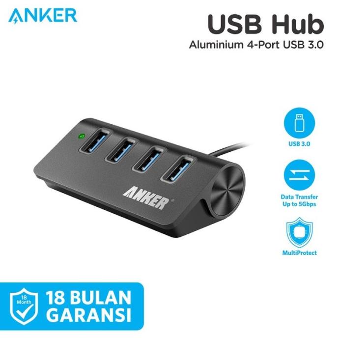 Jual SALE ANKER USB Hub Aluminium 4-Port USB 3.0 A7507 | Shopee Indonesia
