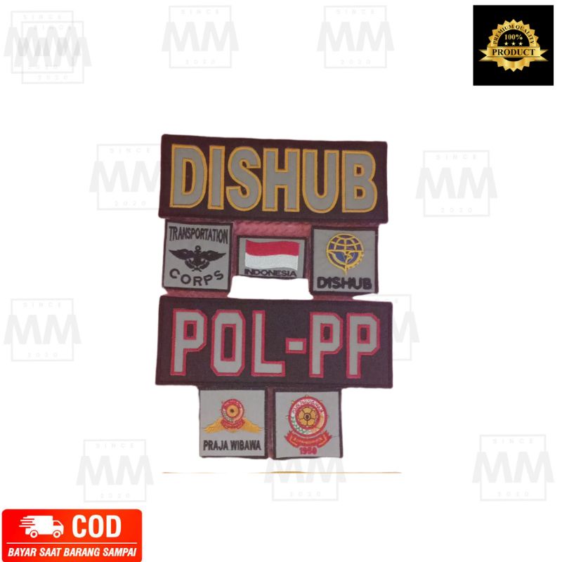 Jual Atribut rompi bordir dishub dan pol pp 3d menggunakan perekat ...