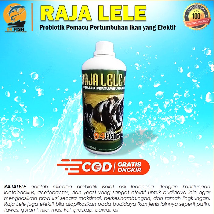 Jual RAJA LELE Probiotik Ikan Pemacu Pertumbuhan Ikan 1 Liter | Shopee ...