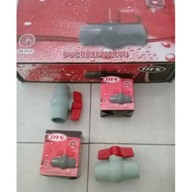 Jual Stop kran 3/4 PVC /ball valve tebal | Shopee Indonesia