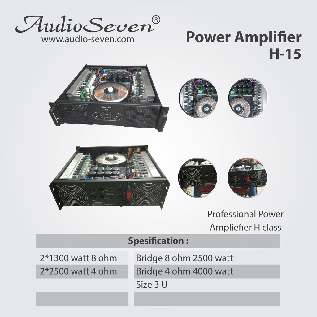 Jual Power Ampliefier Audio Seven Original H-15 ( bukan Peavy ...