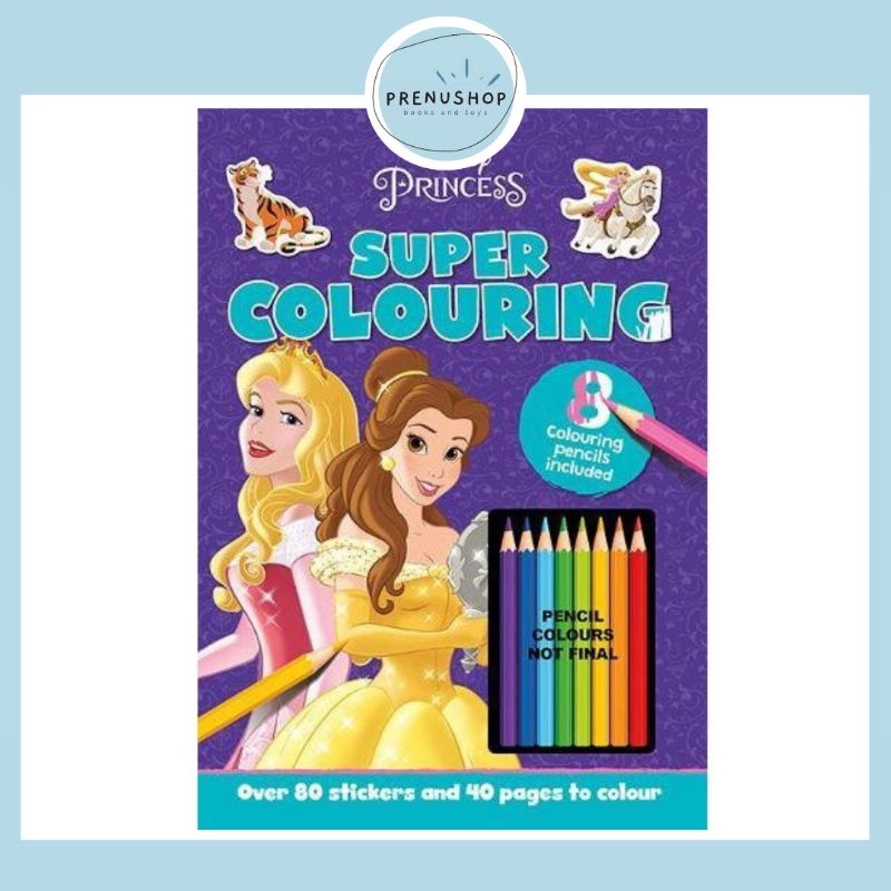 Jual Disney Princess Super Colouring (8 Colouring Pencils Include ...