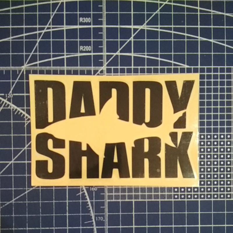 Jual cutting sticker mancing, angry shark, Daddy shark | Shopee Indonesia