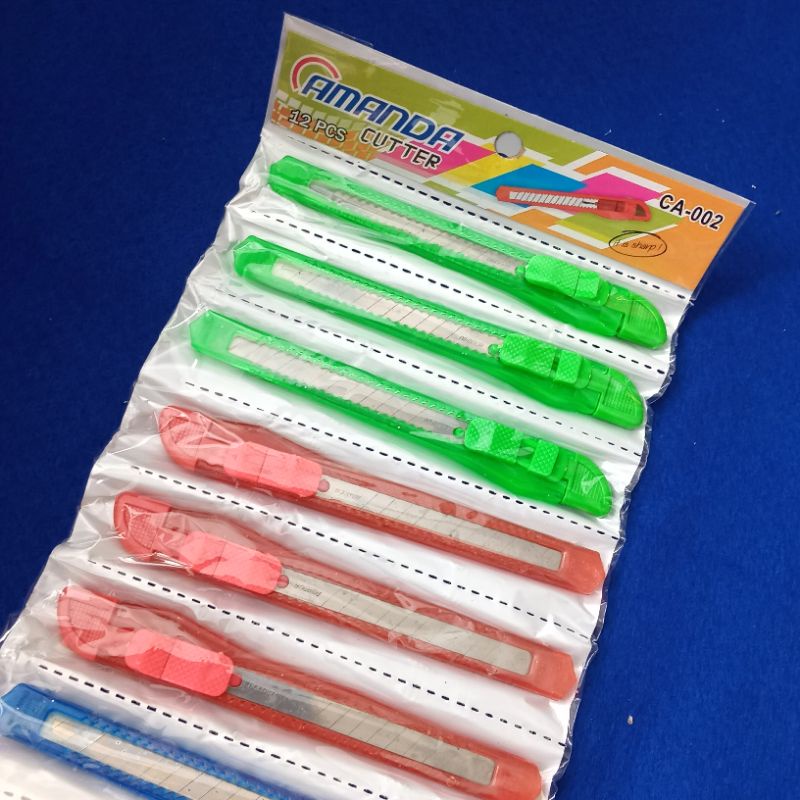 Jual Cutter Kecil Amanda CA-002 (Isi 12 pcs) | Shopee Indonesia
