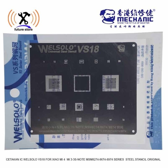 Jual WELSOLO VS18 CETAKAN IC FOR XIAOMI SERIES STEEL STENCIL ORIGINAL | Shopee Indonesia