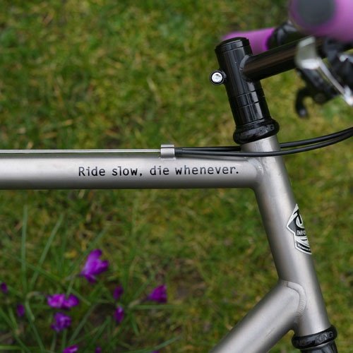 Jual Cutting sticker stiker sepeda road bike fixed bike ride slow die ...