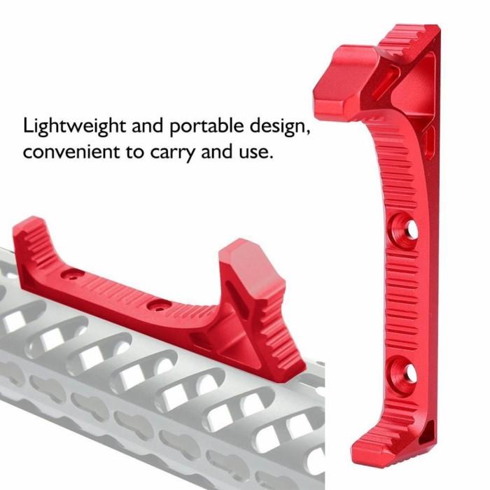 Jual grip link curved angle fore grip cnc keymod mlok black and red ...