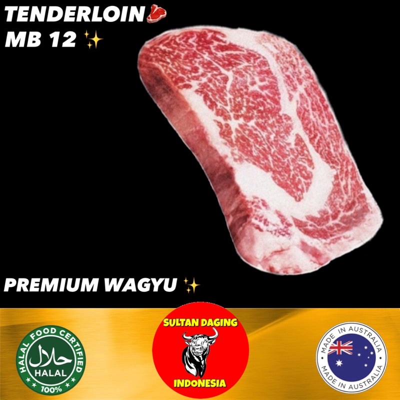 Jual WAGYU TENDERLOIN MB 12 PREMIUM 210 GRAM IMPORT DARI AUSSIE/ WAGYU ...