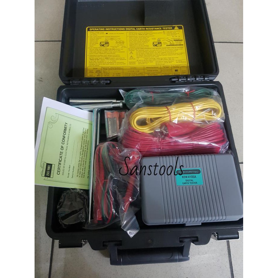 Jual KYORITSU 4105AH grounding earth tester kit set 100% ASLI | Shopee ...