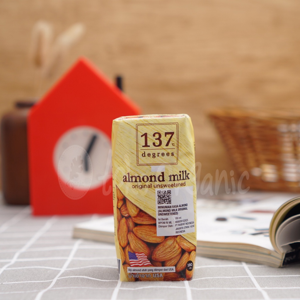 Jual Almond Milk Original Unsweetened 180ml - 137 degrees | Shopee Indonesia
