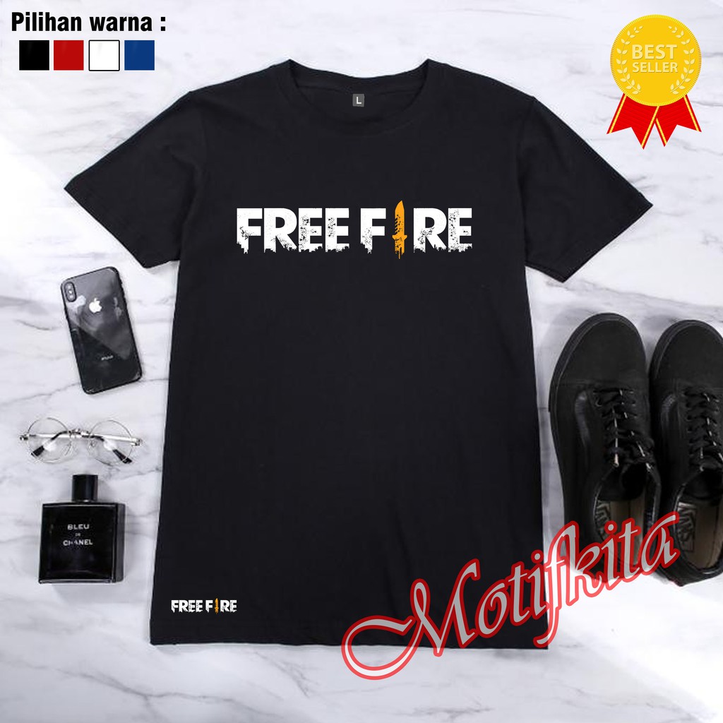 Jual Baju Kaos FREE FIRE FREEFIRE Pria Dan Wanita Keren Distro KAOS ...