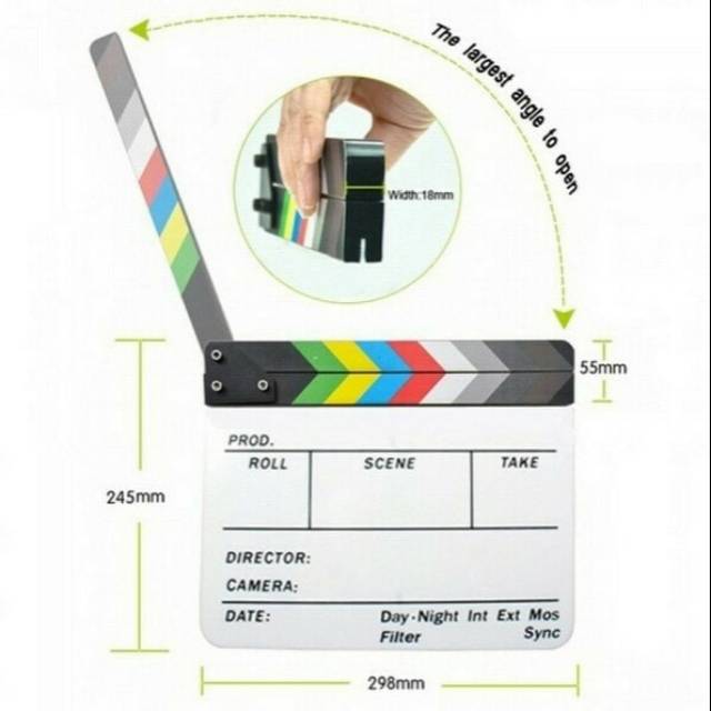 Jual Clapper board acrylic / papan take action bahan akrilik | Shopee ...