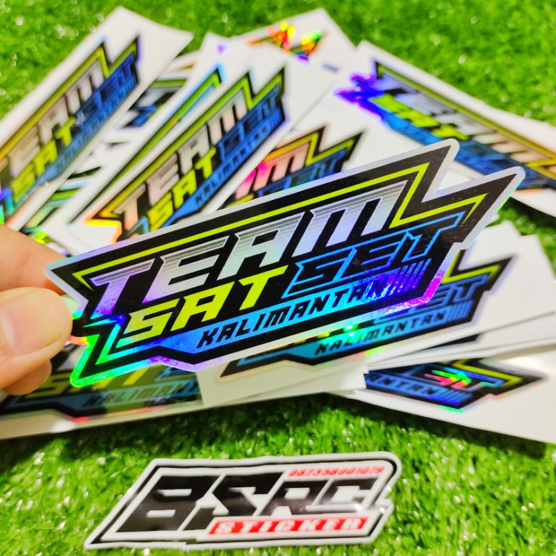 Jual sticker team sat set hologram | Shopee Indonesia