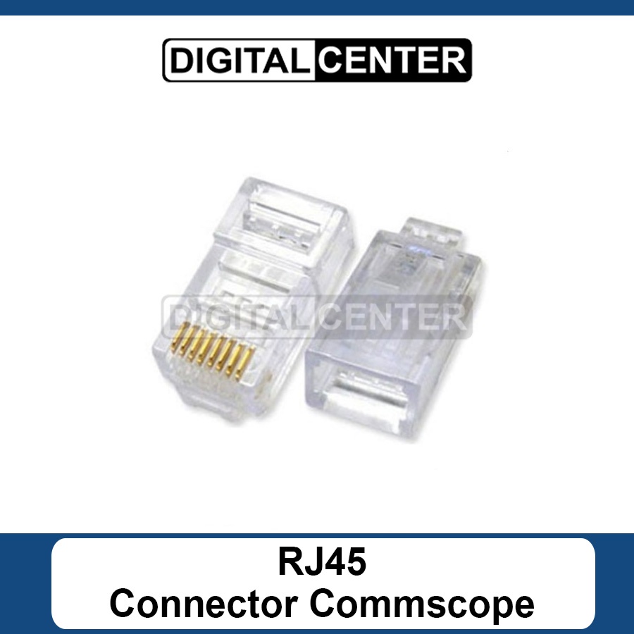 Jual Connector UTP RJ45 CAT 5 AMP Commscope ECERAN ETHERNET Konektor ...