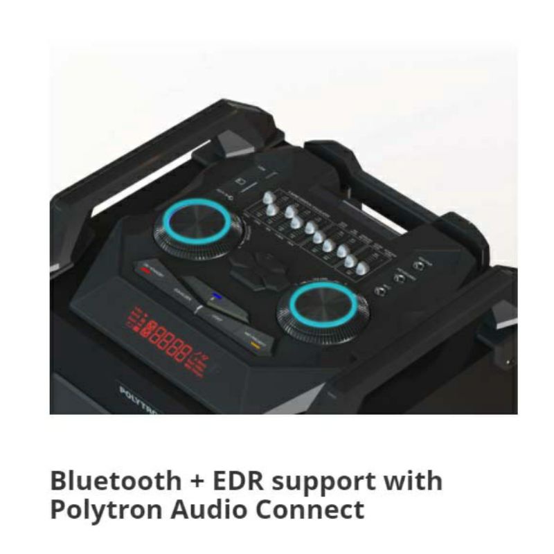 Jual Polytron Speaker Portable Bluetooth PTS12KF25 + 2 Mic Wireless PTS ...