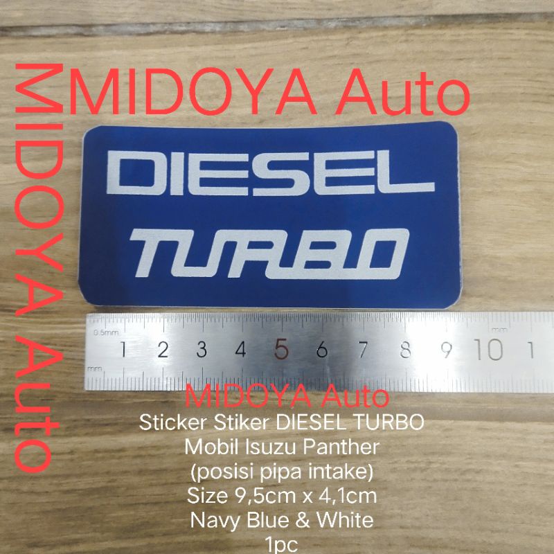 Jual Sticker Stiker DIESEL TURBO Mobil Isuzu Panther Posisi Pipa Intake ...