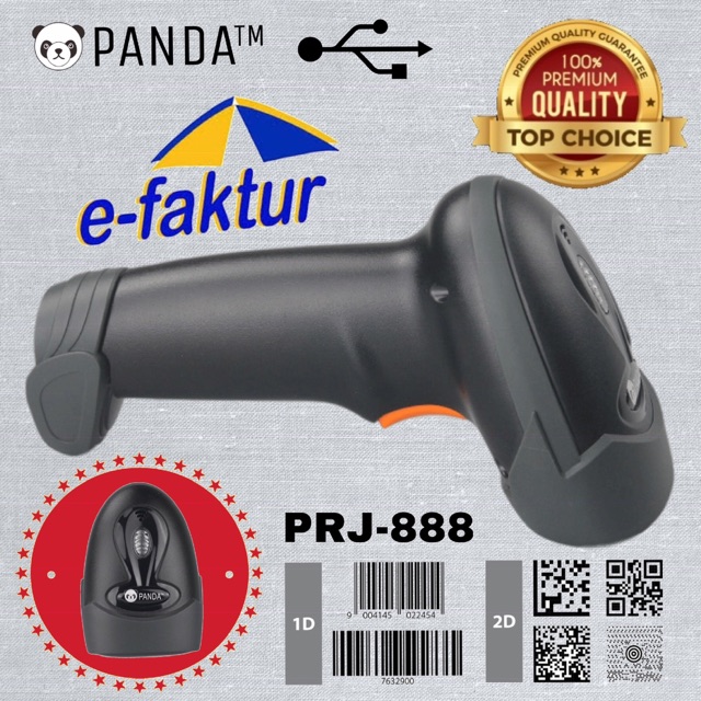 Jual BARCODE SCANNER 2D/1D PANDA PRJ-888 (QR CODE-MAXICODE-DATA MATRIX ...