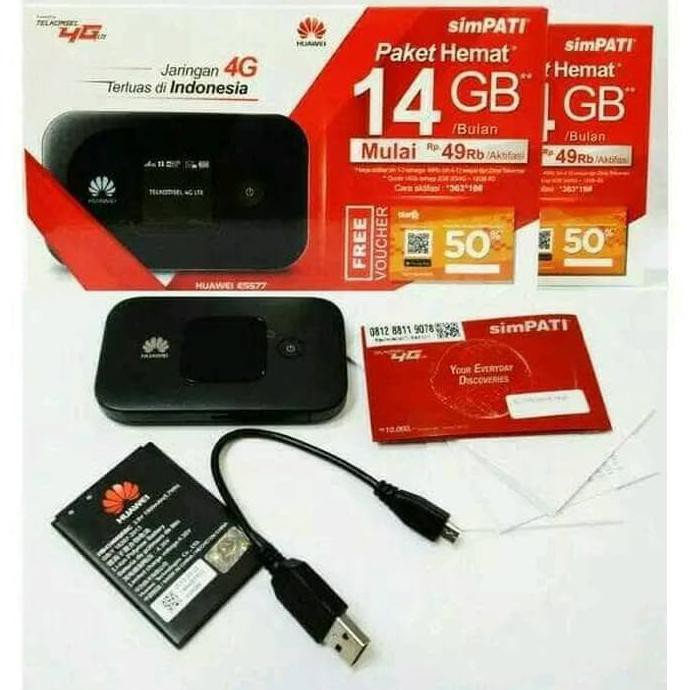 Jual MODEM WIFI/MIFI HUAWEI E5577 FREE TELKOMSEL SIMPATI 14GB UNLOCK 3G ...