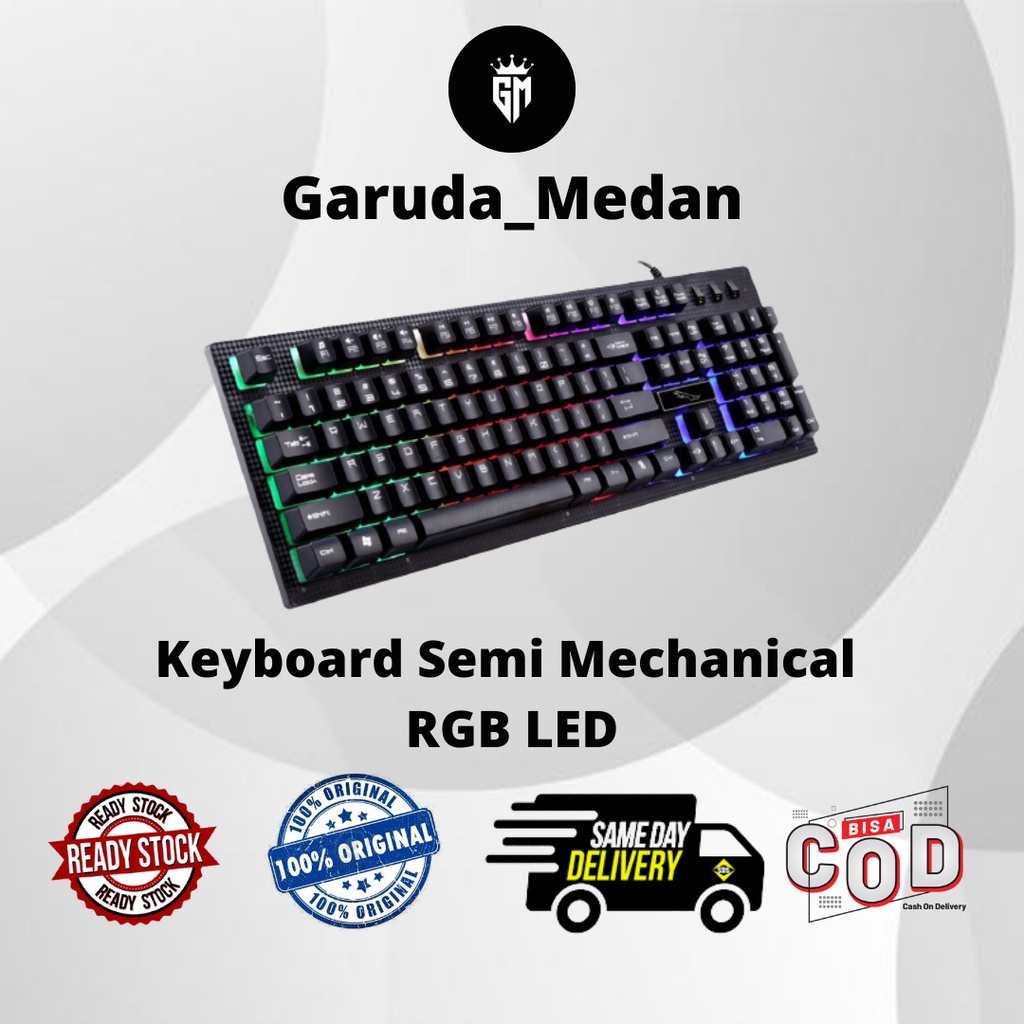 Jual GM Leopard G20 Keyboard Semi Mechanical RGB LED Gaming | Shopee ...