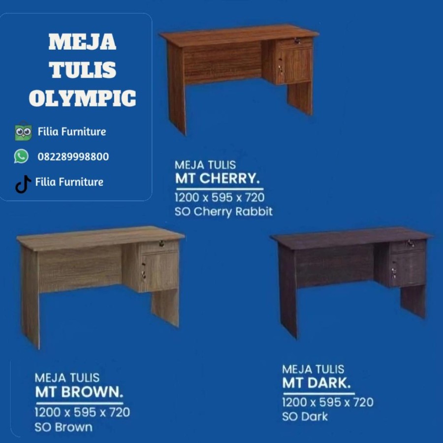 Jual meja kantor / meja tulis olimpic ukuran 120 | Shopee Indonesia