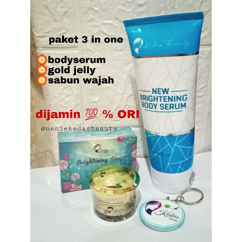 Jual PAKET LENGKAP KEDAS BEAUTY(bodyserum+sabun+gold jelly) | Shopee Indonesia