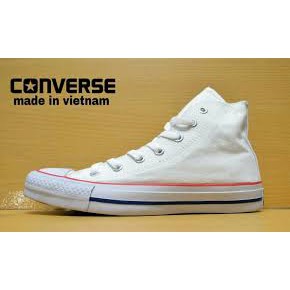 Jual Sepatu All Star Converse Chuck Taylor Low White Putih List Merah ...
