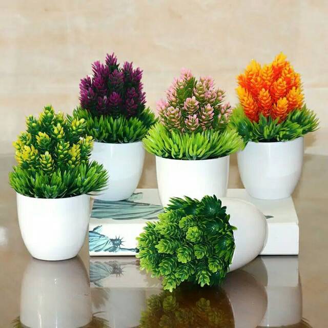 Jual Pot Tanaman Hias Lavender Bunga Meja Hias Artificial | Shopee ...